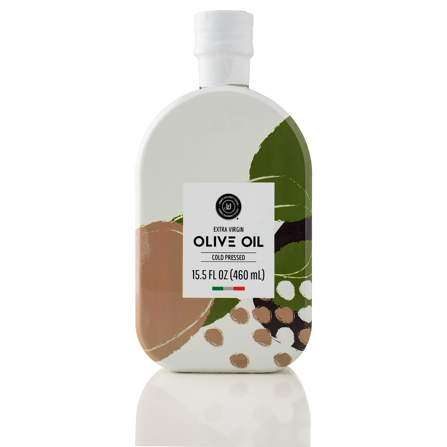 EVOO EXTRA VIRGIN OLIVE OIL in a designed Sleeve Glass bottle with a r ...